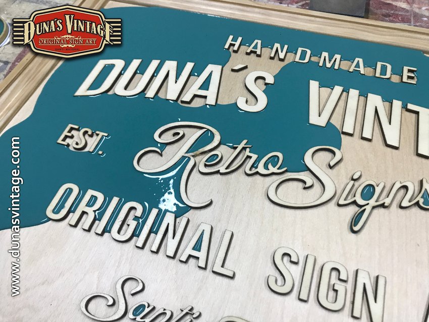 Cartel de Madera Duna´s Vintage Handmade Blue tamaño 510x650mm. - Dunas ...