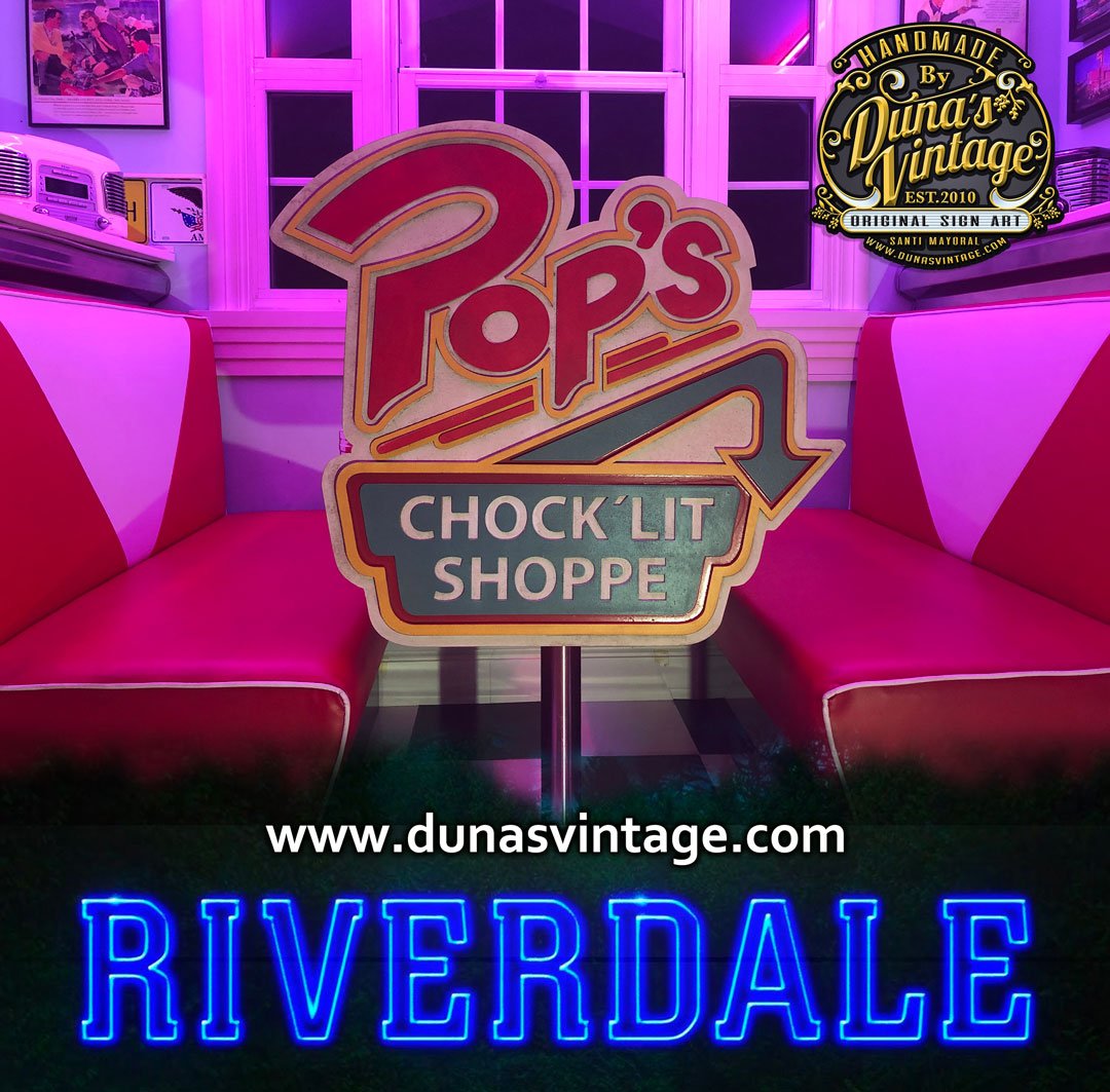 Cartel de Madera Pop´s RIVERDALE - Dunas vintage