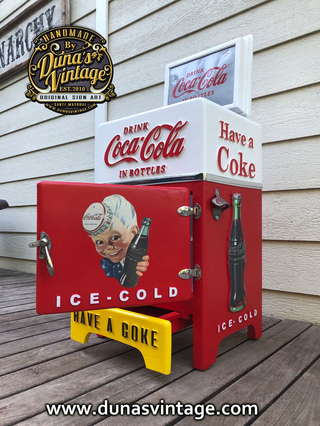 Nevera de Madera Coca-Cola Sprite Boy - Dunas vintage