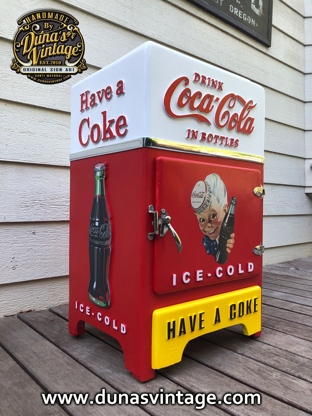 Nevera de Madera Coca-Cola Sprite Boy - Dunas vintage