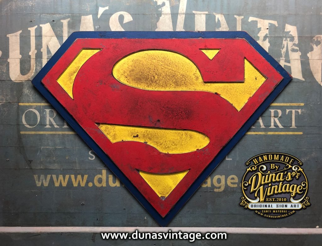 ESCUDO SUPERMAN TAMAÑO 700X540mm - Dunas vintage