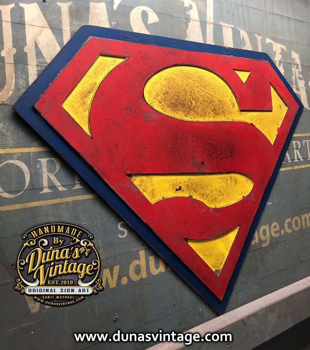 ESCUDO SUPERMAN TAMAÑO 700X540mm - Dunas vintage