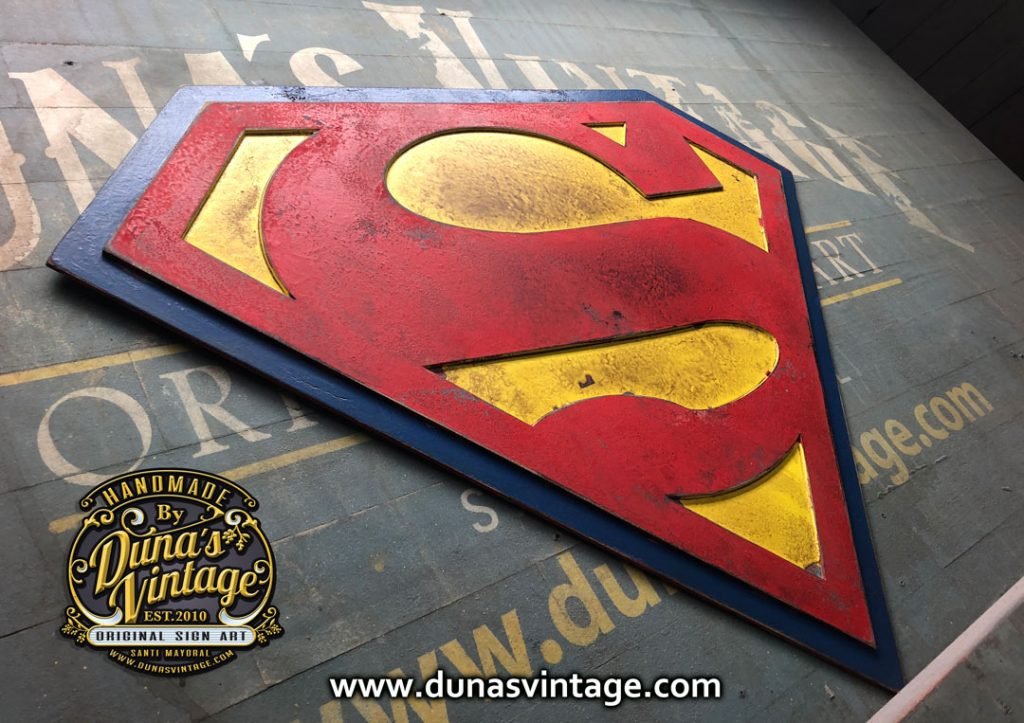ESCUDO SUPERMAN TAMAÑO 700X540mm - Dunas vintage