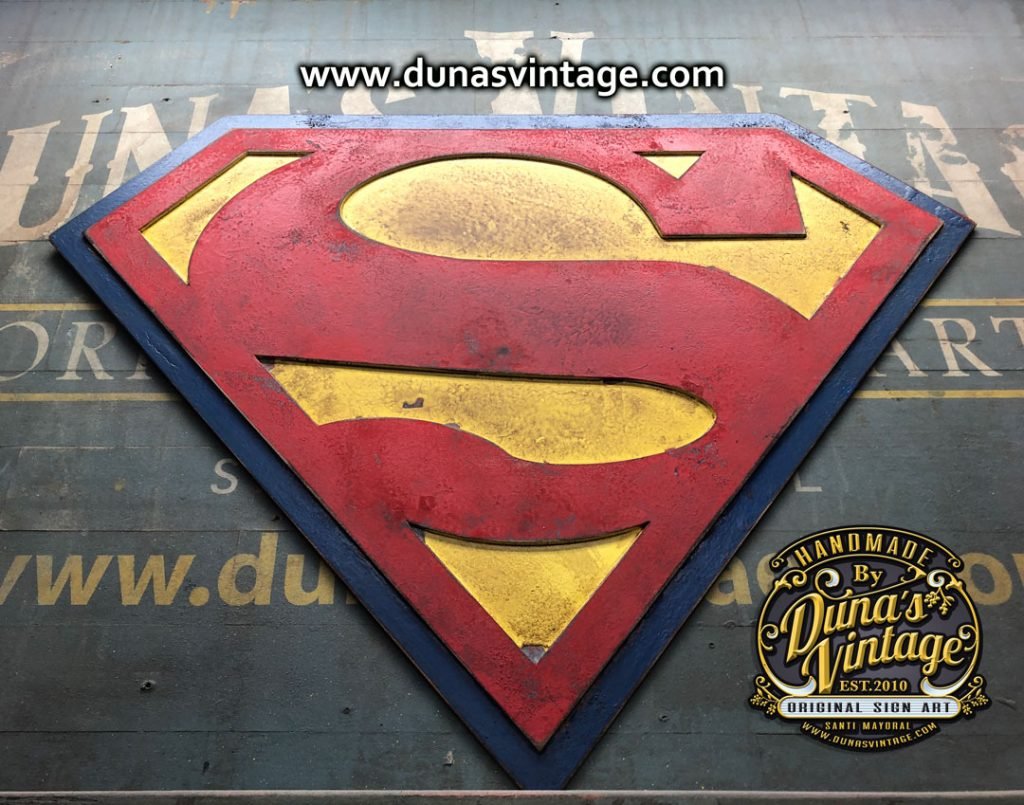 ESCUDO SUPERMAN TAMAÑO 700X540mm - Dunas vintage
