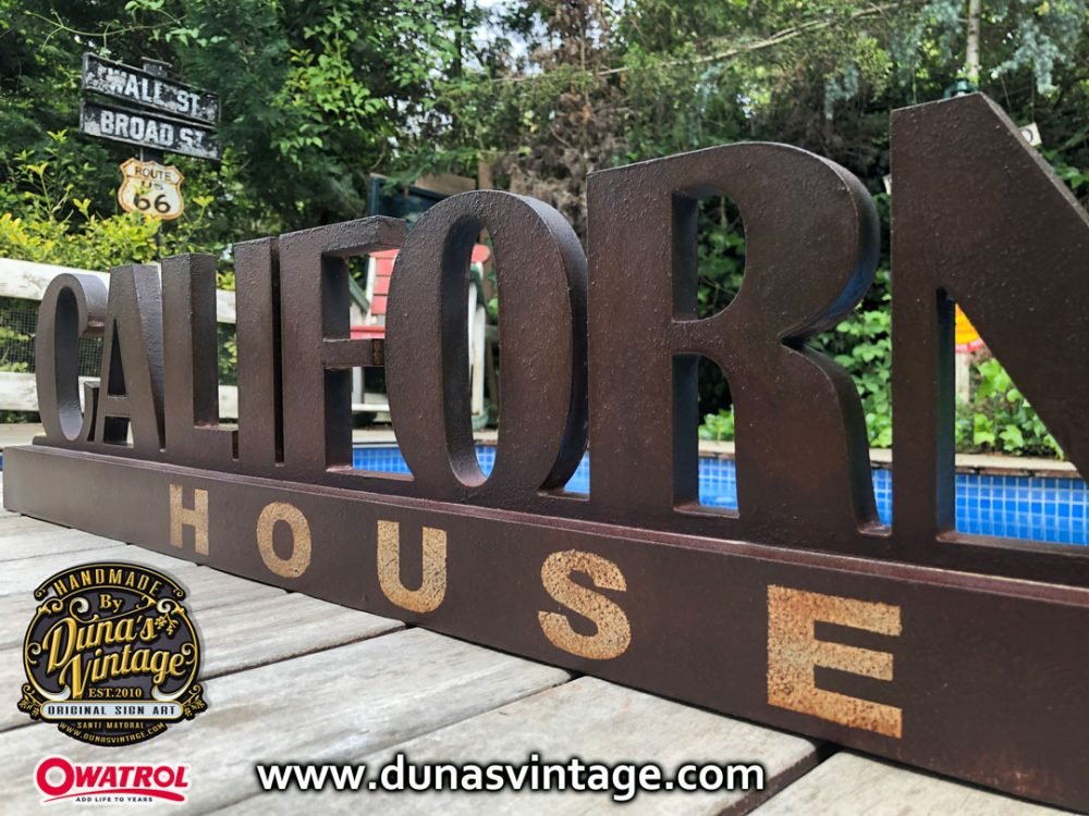 Letras CALIFORNIA HOUSE OXID - Dunas vintage