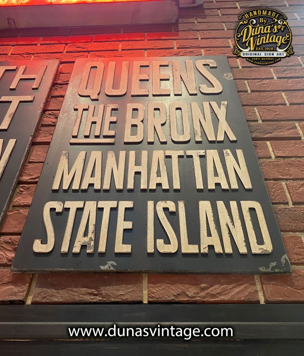 Carteles de madera con relieve NYC Subway Sign Smith 9th Street ...