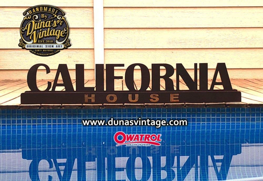 Letras CALIFORNIA HOUSE OXID - Dunas vintage